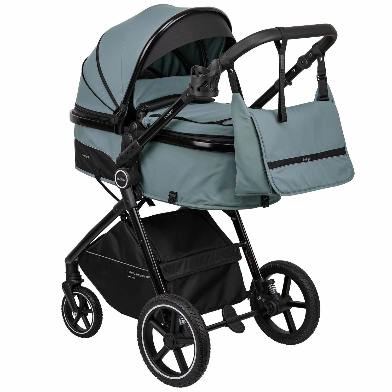 Коляска-трансформер 2в1 Indigo TARGET Green (зеленый) Лёгкая и удобная