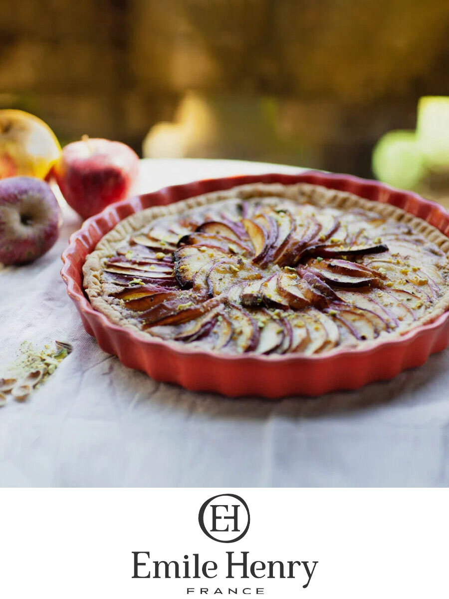 Форма для выпечки Emile Henry Низкий Киш 29 см, цвет гранат, керамическая