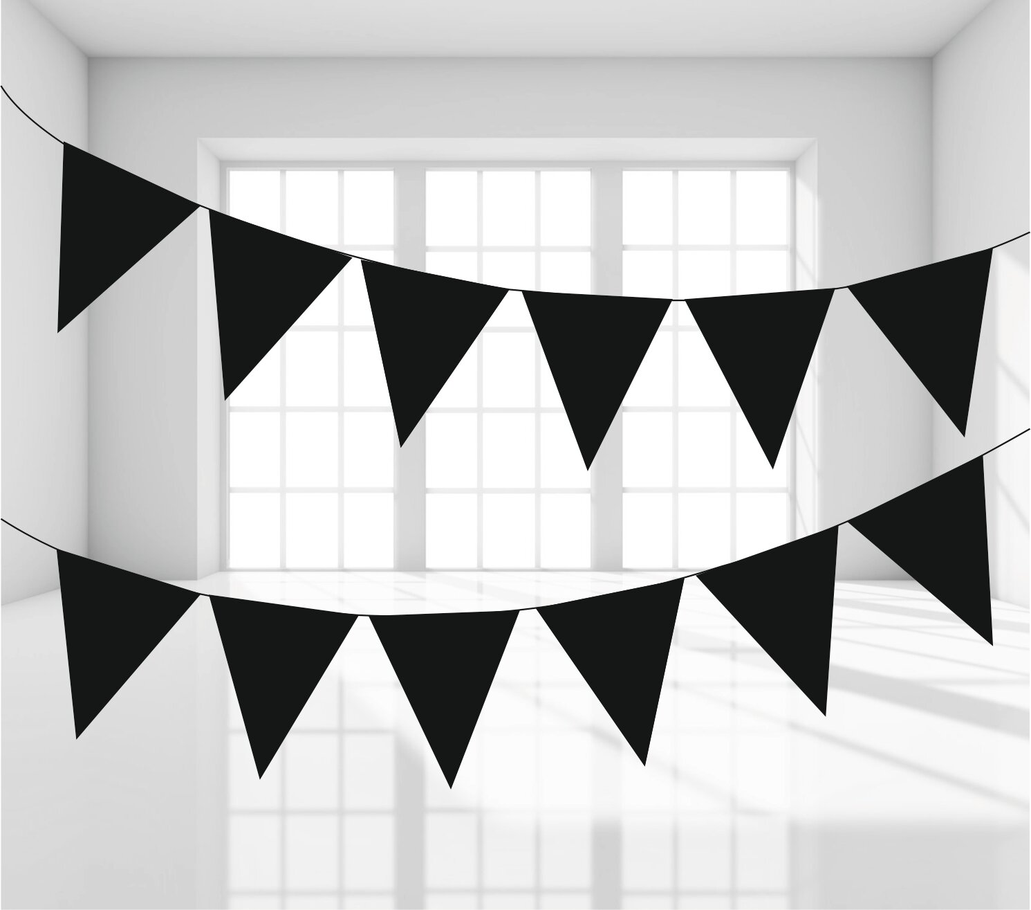 Гирлянда Сфера Черная , бумажная, для украшения помещения, для фотосессии, 3 м