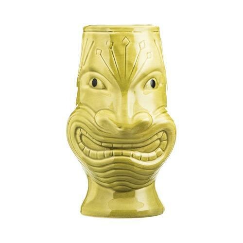 Стакан для коктейлей "Тики" бежево-зеленый, керамика,450мл