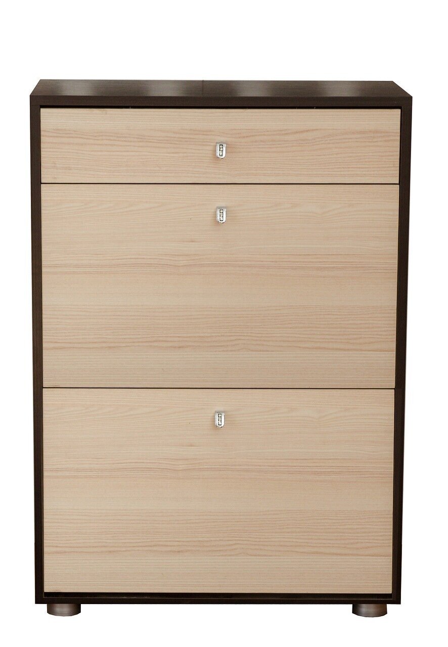 Обувница Betel мини лайт МЛ-7 Венге/Ясень Шимо светлый Размеры: Высота 897мм Глубина 316мм Ширина 624мм