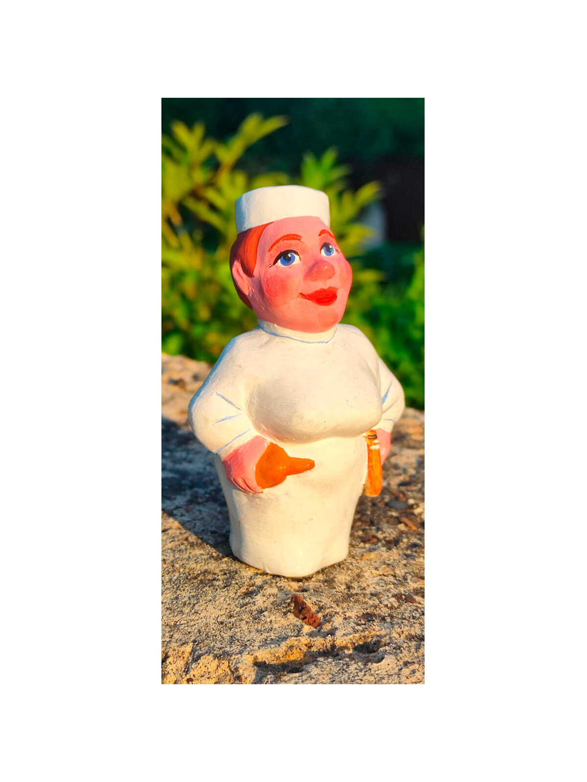 Фигурка Растяпинской Забавы "Медсестра", ручная работа, керамика