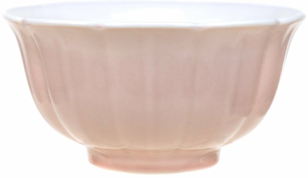 Салатник "Пастель", фарфор, круглый, для посудомойки, розовый