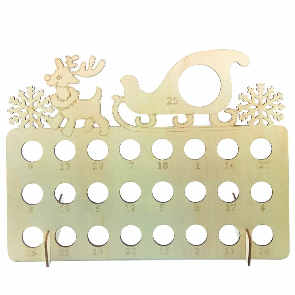 Снежинка Рождественский адвент-календарь Обратный отсчет Полая подставка для шоколада своими руками