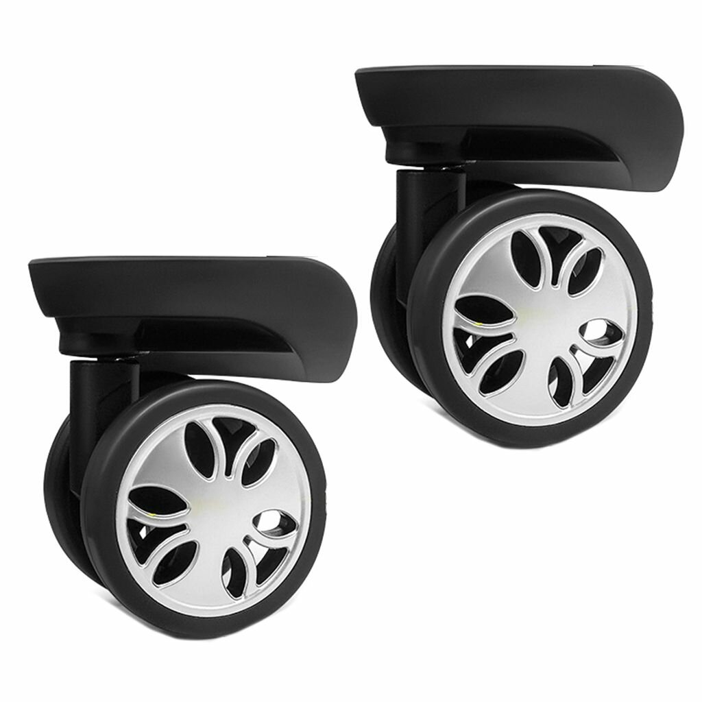2 шт. сменные ролики для тележки, сверхмощные роликовые колеса багажной коробки, чемодана, поворотный комплект на 360 градусов SilentWheel