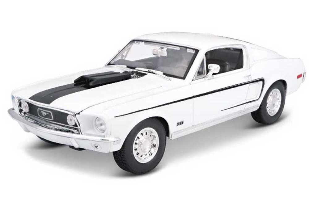 Модель коллекционная MAISTO Ford mustang gt cobra jet 1968 white / форд мустанг гт кобра белый