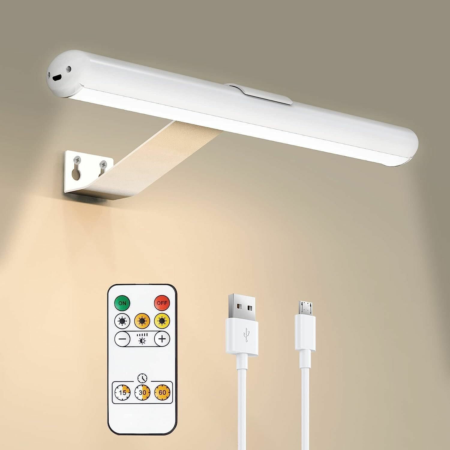 Светодиодная лампа для рисования, работающая от аккумуляторной батареи, подсветка художественных картин, яркость подсветки дисплея с регулируемой яркостью 300 люмен с дистанционным управлением-CJX2