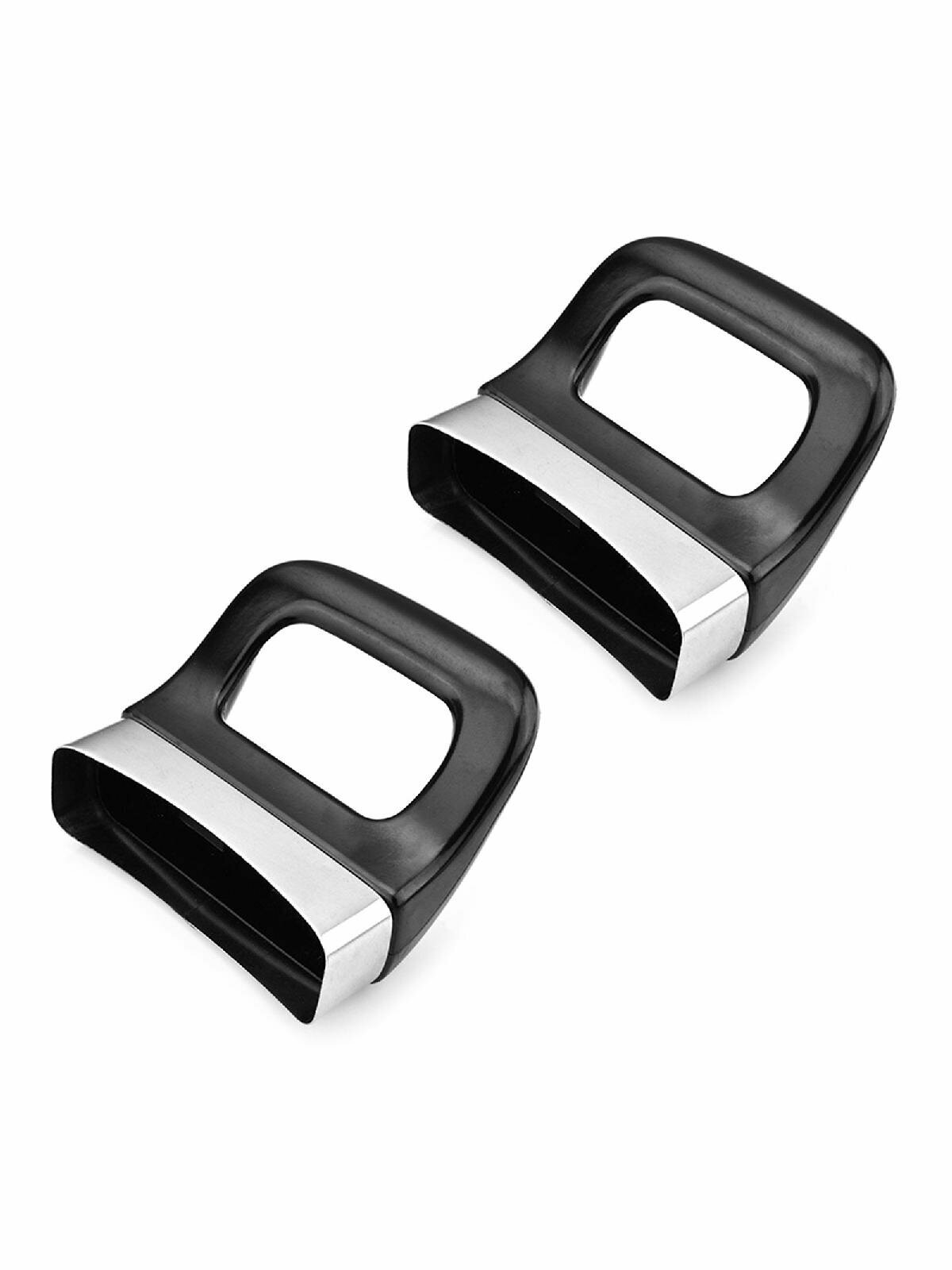 2 универсальные, легко снимаемые ручки для кастрюли с двойным отверстием для защиты от обжига (включая 4 винта и 4 металлические прокладки)