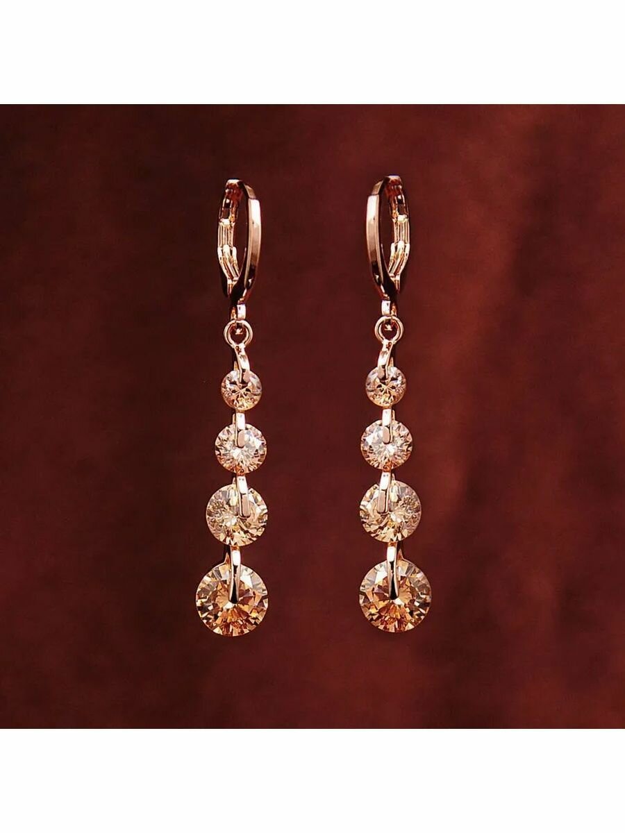 Серьги, фианит