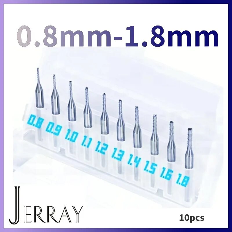 D(0.3-3.175)x D3.175 Фреза для печатной платы Фреза с ЧПУ спиральная твердосплавная концевая фреза Гравировальная фреза для печатной платы МДФ Концевая фреза для кукурузы
