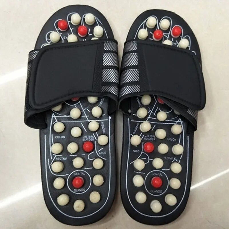 Массажные тапочки Men Massage slippers белые/черные 44-45, white