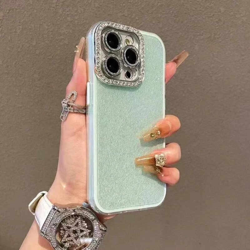 Роскошный чехол для телефона Candy Diamond для iPhone 11, 12, 13, для айфона 15, Зеленый, зеленый