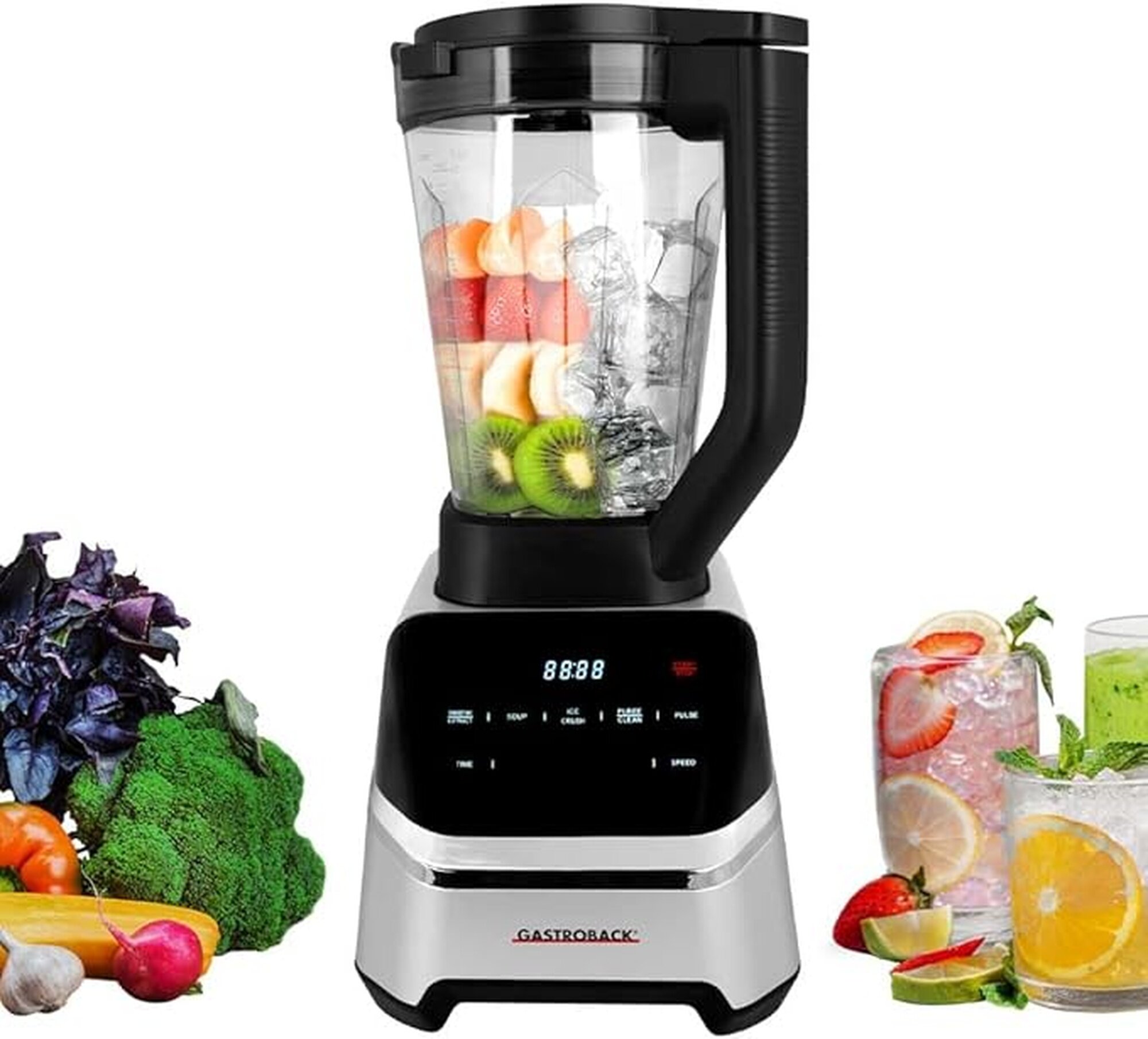 Высокопроизводительный настольный миксер Gastroback Design Multi-Power Blender Mix & Soup 2.000 W модель 40987