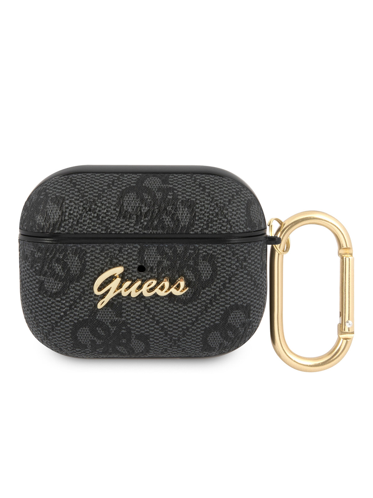 Guess для Airpods Pro чехол PU leather 4G with metal logo and carabin Grey