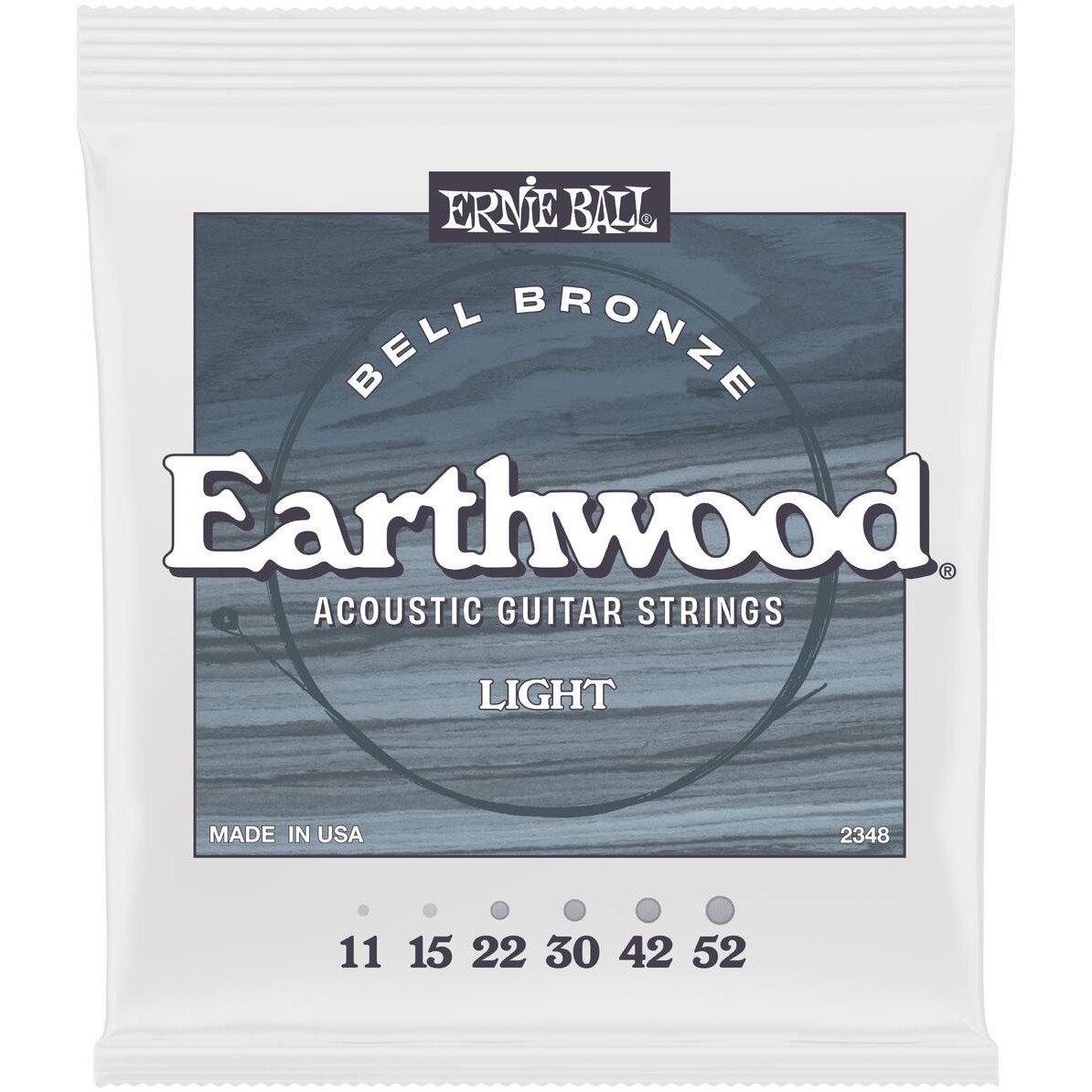 Струны для акустической гитары ERNIE BALL 2348 John Mayer Earthwood Bell Bronze Light 11-52