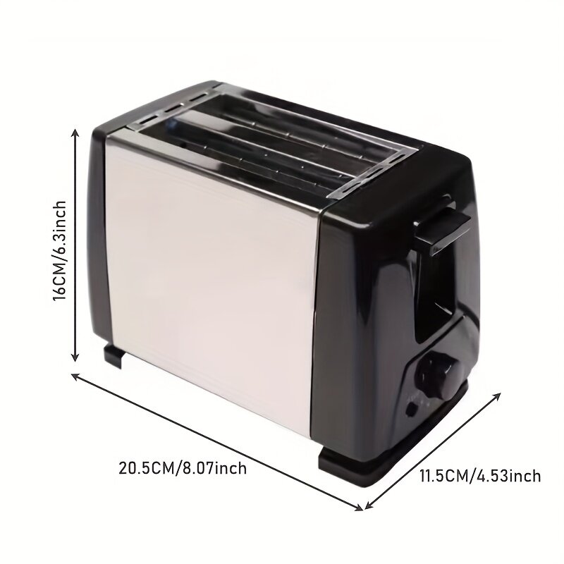 2-слотовый тостер из нержавеющей стали с очень широкими слотами и съёмным поддоном для крошек, 6 вариантов поджаривания, автоматическое отключение и функция подогрева, для тостов, бейглов и вафель
