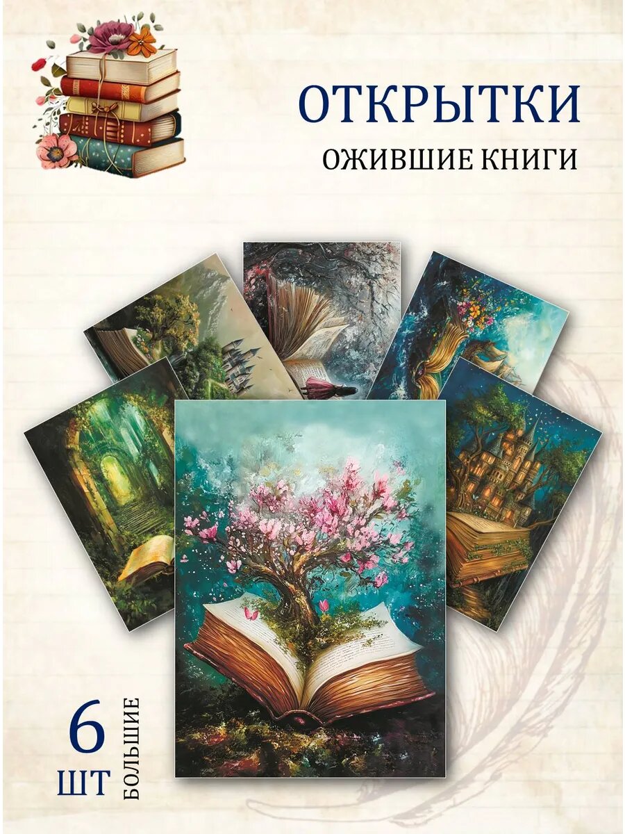 А6 Открытки волшебные книги Самые лучшие большие открытки формата А6 в нашем мгазине Обнимай словами