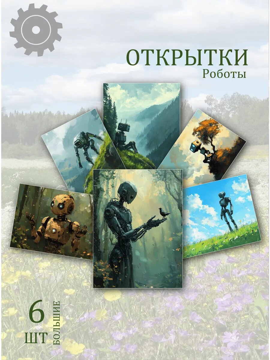 А6 открытки роботы и искусственный интеллект Самые лучшие большие открытки формата А6 в нашем мгазине Обнимай словами