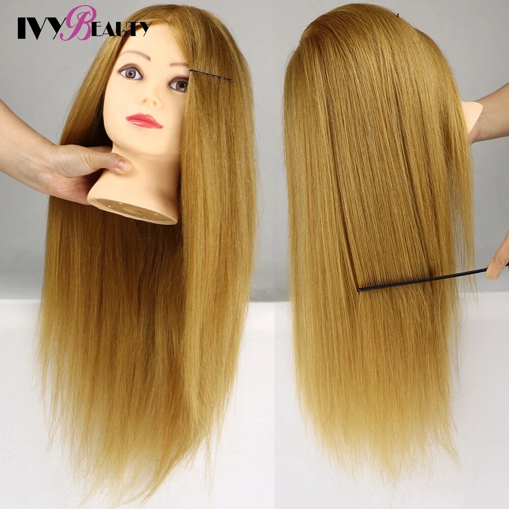 Тренировочная голова ivybeauty 85% натуральные волосы Blond Doll Head