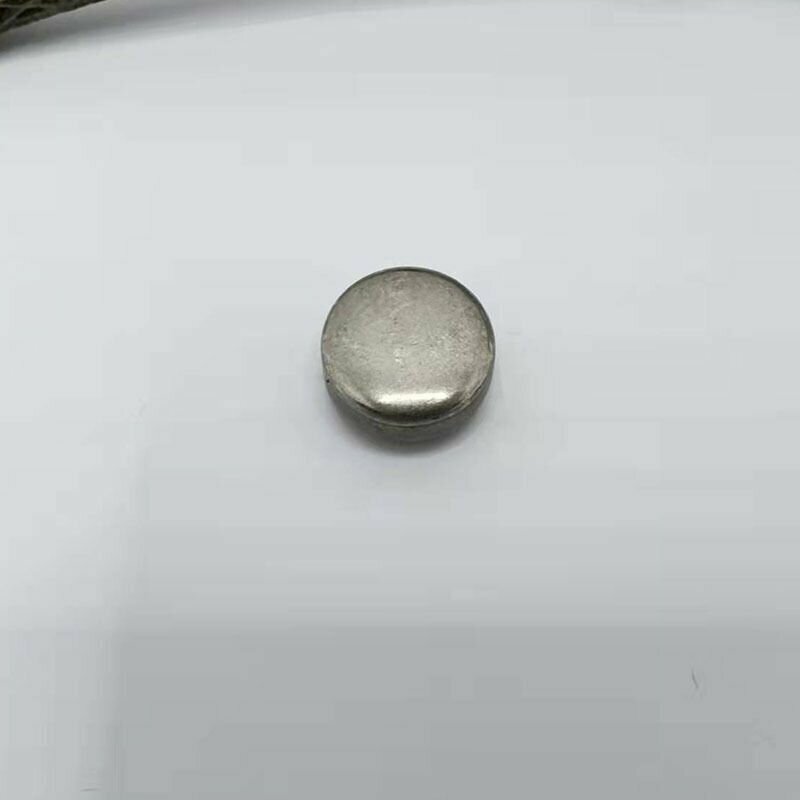 Кончо - "Кнопка гладкая" на заклепке, 10 шт - цвет Серебристый металлик