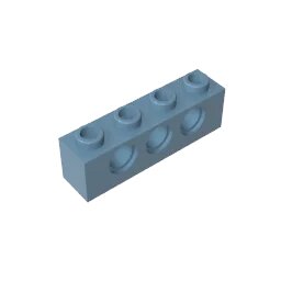 Gobricks пластиковые строительные блоки 1x4 Темно-синий, 054