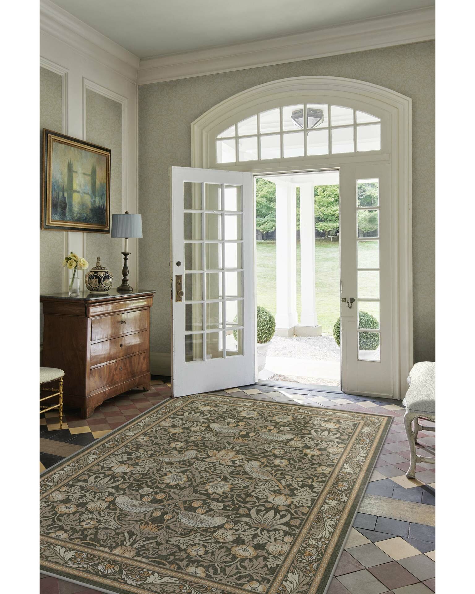 Ковер "Изумрудный", с насекомыми, хлопок/полиэстер, 1.2x1.8м