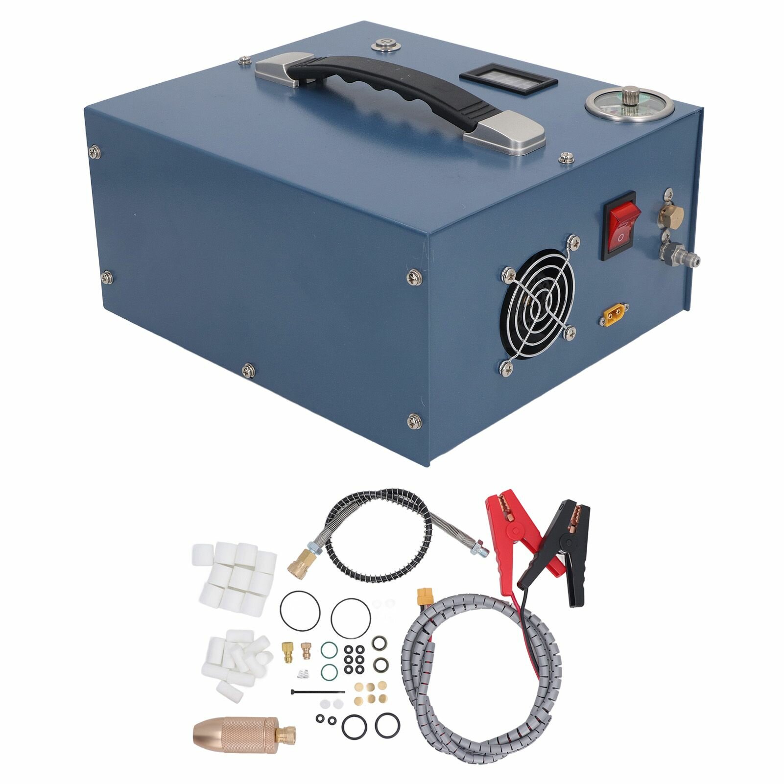 PCP компрессор 12В 4500psi, портативный, высокого давления, вход 105 255В для пневматики