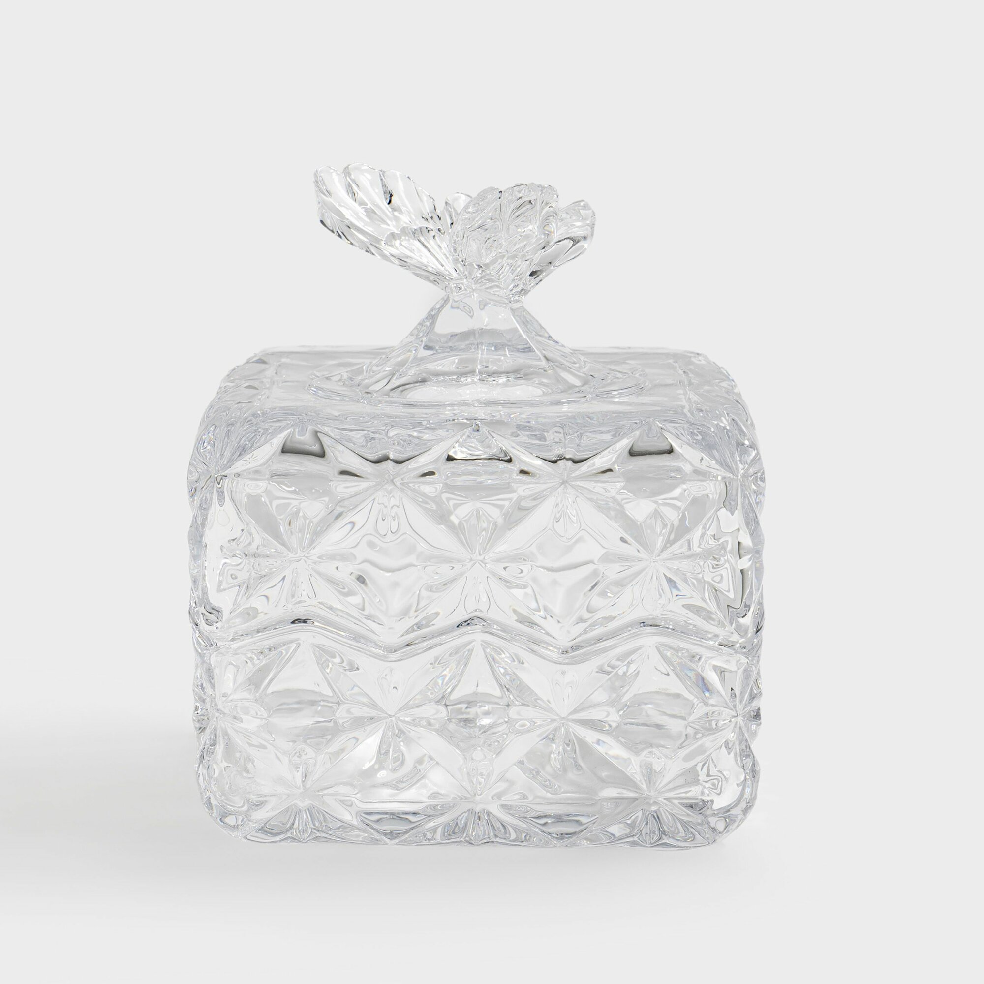 Емкость для хранения, 18х18 см, 550 мл, стекло Р, Бабочка, Butterfly