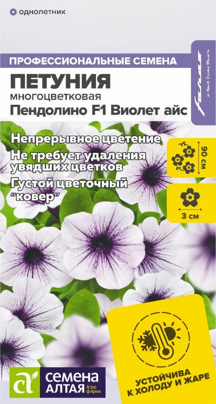 Петуния Пендолино Виолет Айс F1