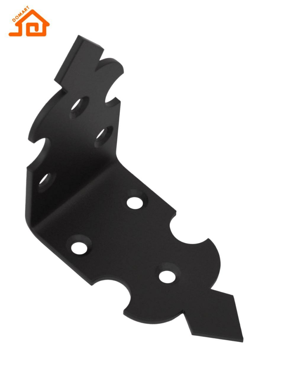 Уголок крепежный 80Х80Х40 серия готика (черный)