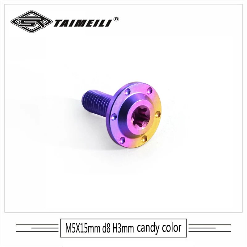 TAIMEILI Винт ступенчатый титановый сплав M5x15/20 мм M5x15mm candy color