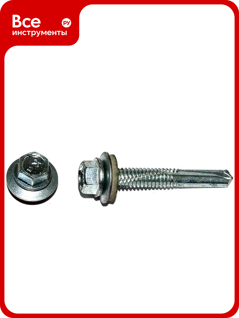 Кровельный саморез с увеличенным сверлом креп-комп Kn 6,3х51, 15 шт скд6351мф, имеет