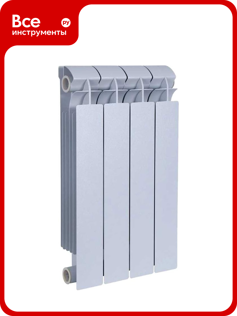 Биметаллический радиатор Global STYLE PLUS 500 4 секции боковое подключение