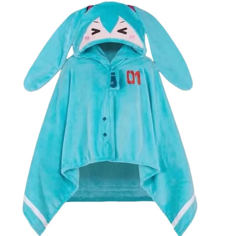 Bandai Hatsune Miku hooded blanket, Hatsune Miku, Унисекс