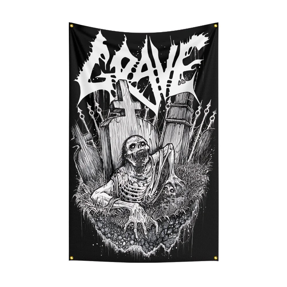 Флаг Grave 90x150см, серый, ZH7342
