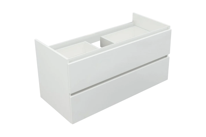 Тумба под раковину без столешницы Aquanet Вега 100 подвесная, белая глянцевая