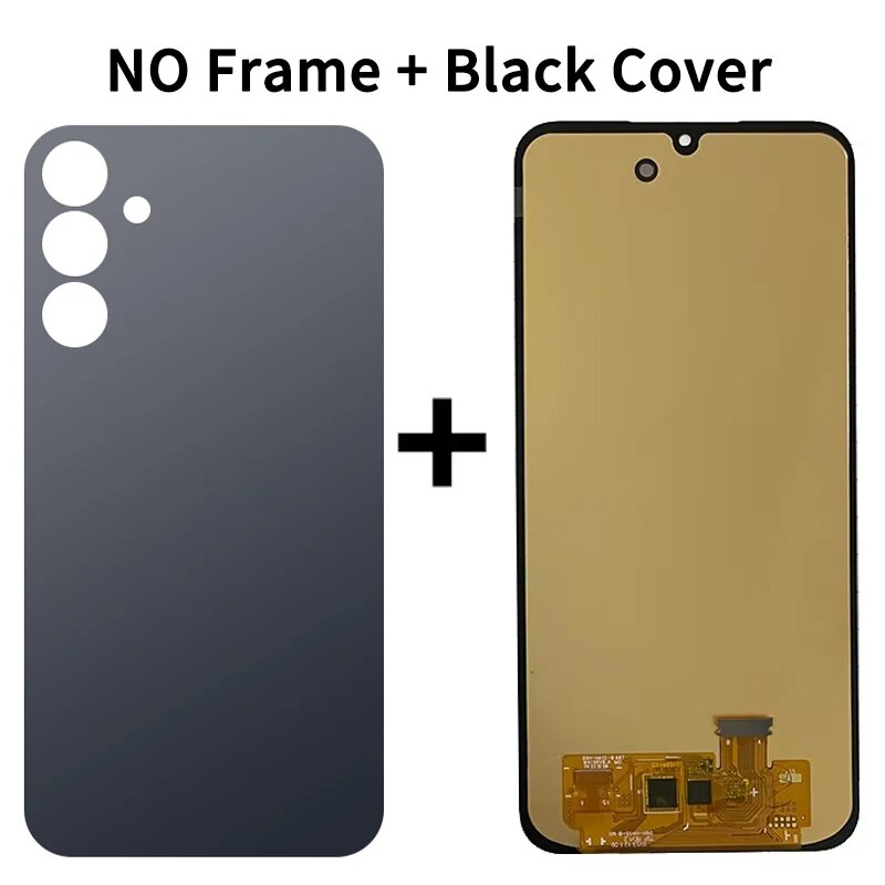 Дисплей Super AMOLED A15 для Samsung A15 4G SM-A155F ЖК-дисплей с цифровым преобразователем сенсорного экрана для Samsung A15 5G SM-A156B ЖК-рамка Black NO Frame