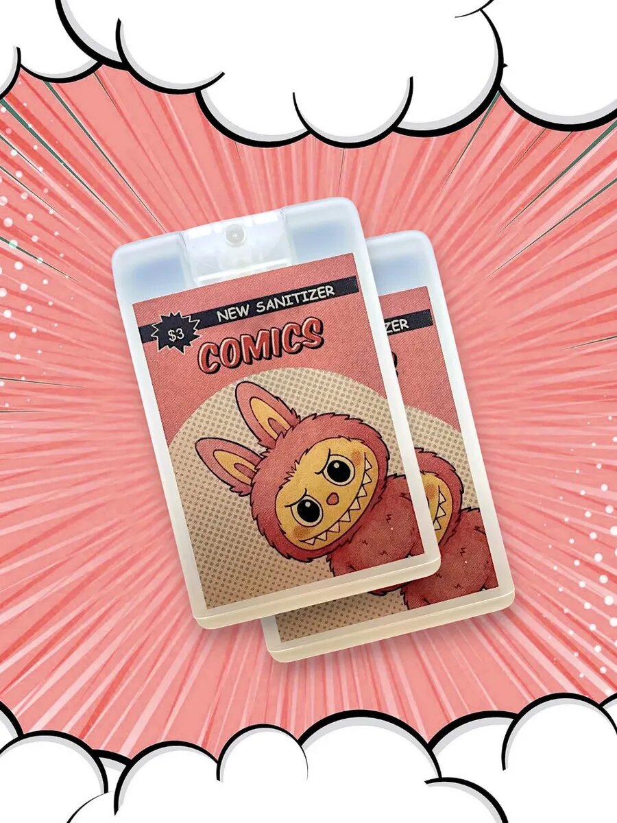 Санитайзер для рук спрей карманный Лабубу 2 шт