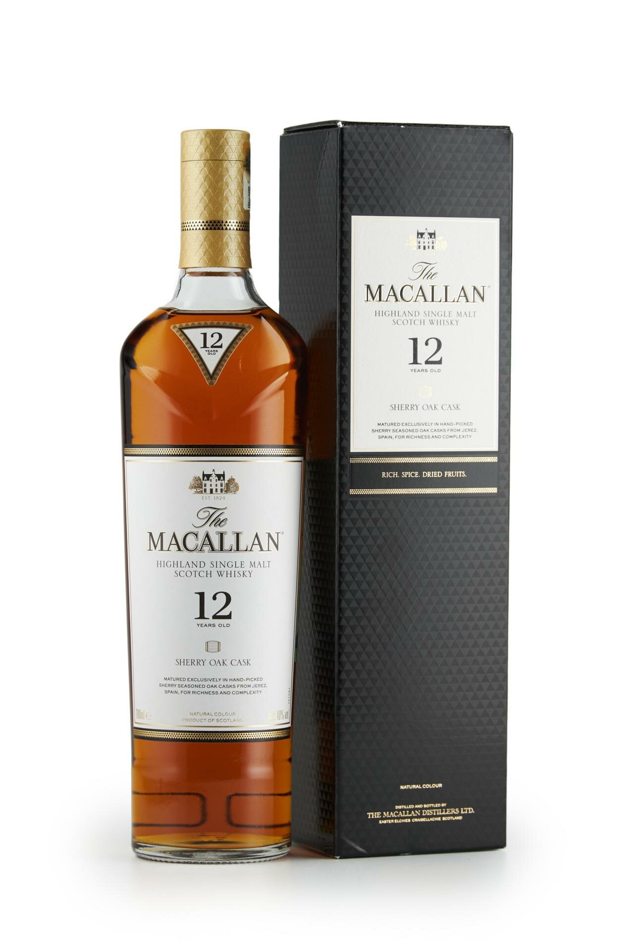 Виски Макаллан Шерри Оак 12 лет, в подарочной упаковке, 0.7л