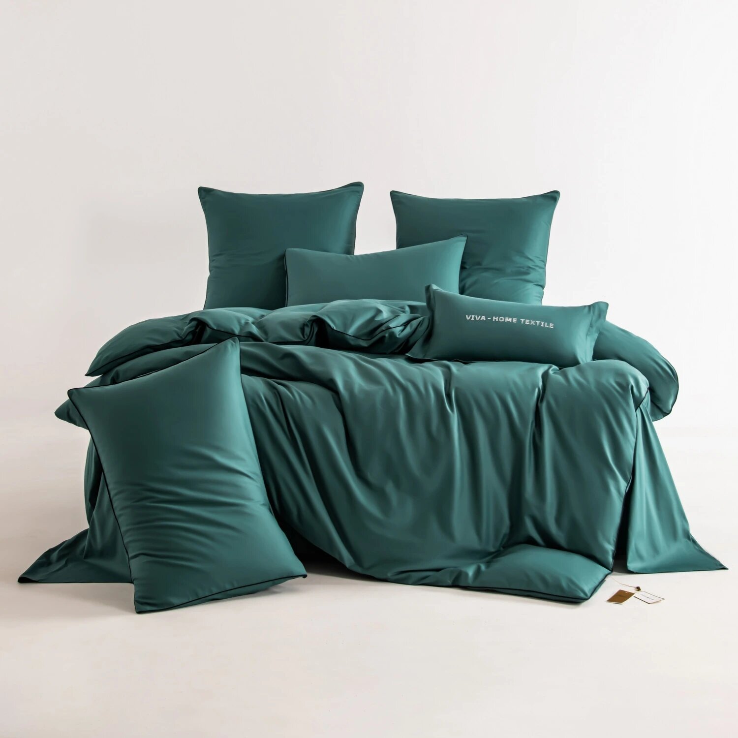 Комплект постельного белья Однотонный Сатин Элитный на резинке OCER009