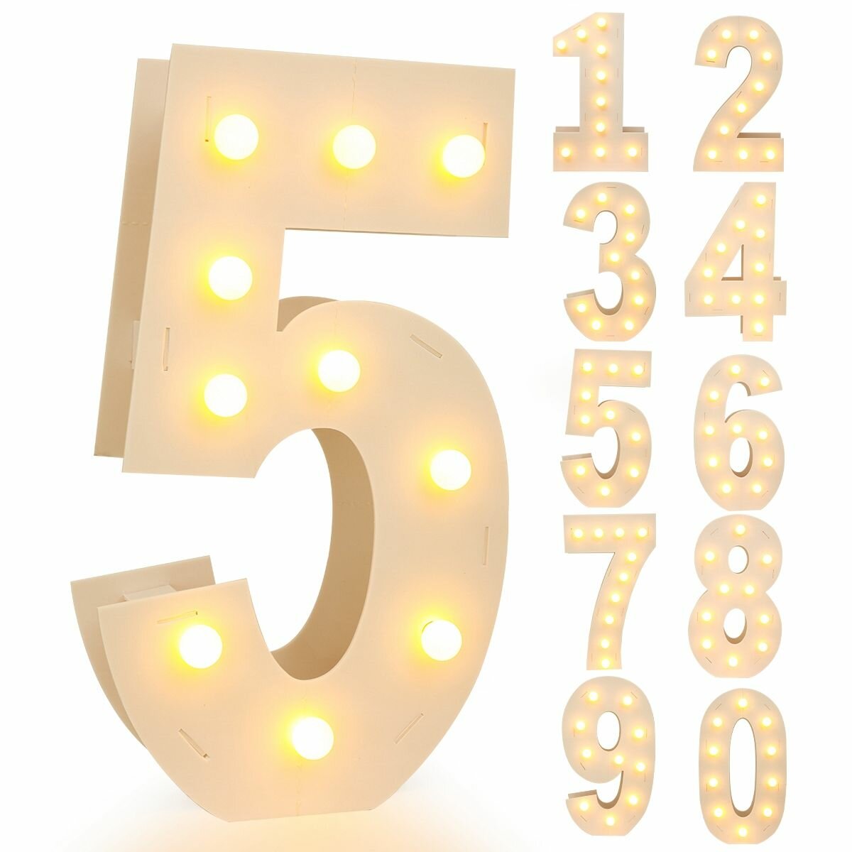 Гигантская светодиодная гирлянда для помещений, 91,5 см, 1 шт.