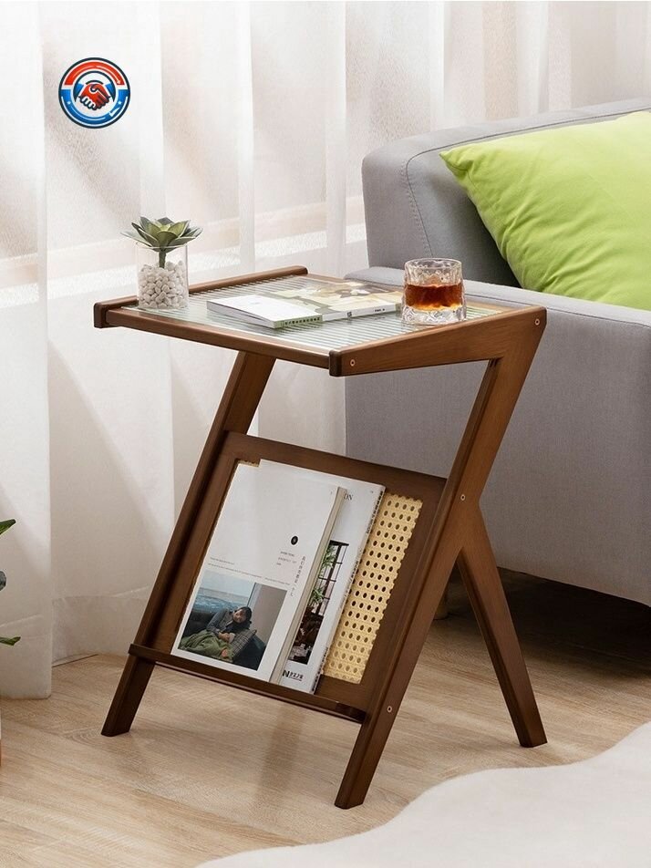 Журнальный столик для гостиной, компактный прямоугольный столик для кофе и журналов, удобная подставка рядом с диваном
