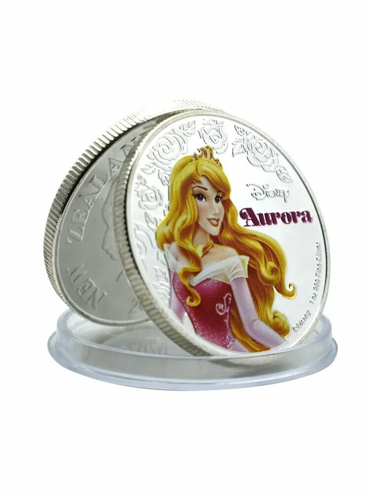 Коллекционная монета Disney Princess, металлическая памятная монета 40 3 мм, сувенир и подарок, Цена указана за одну монету.