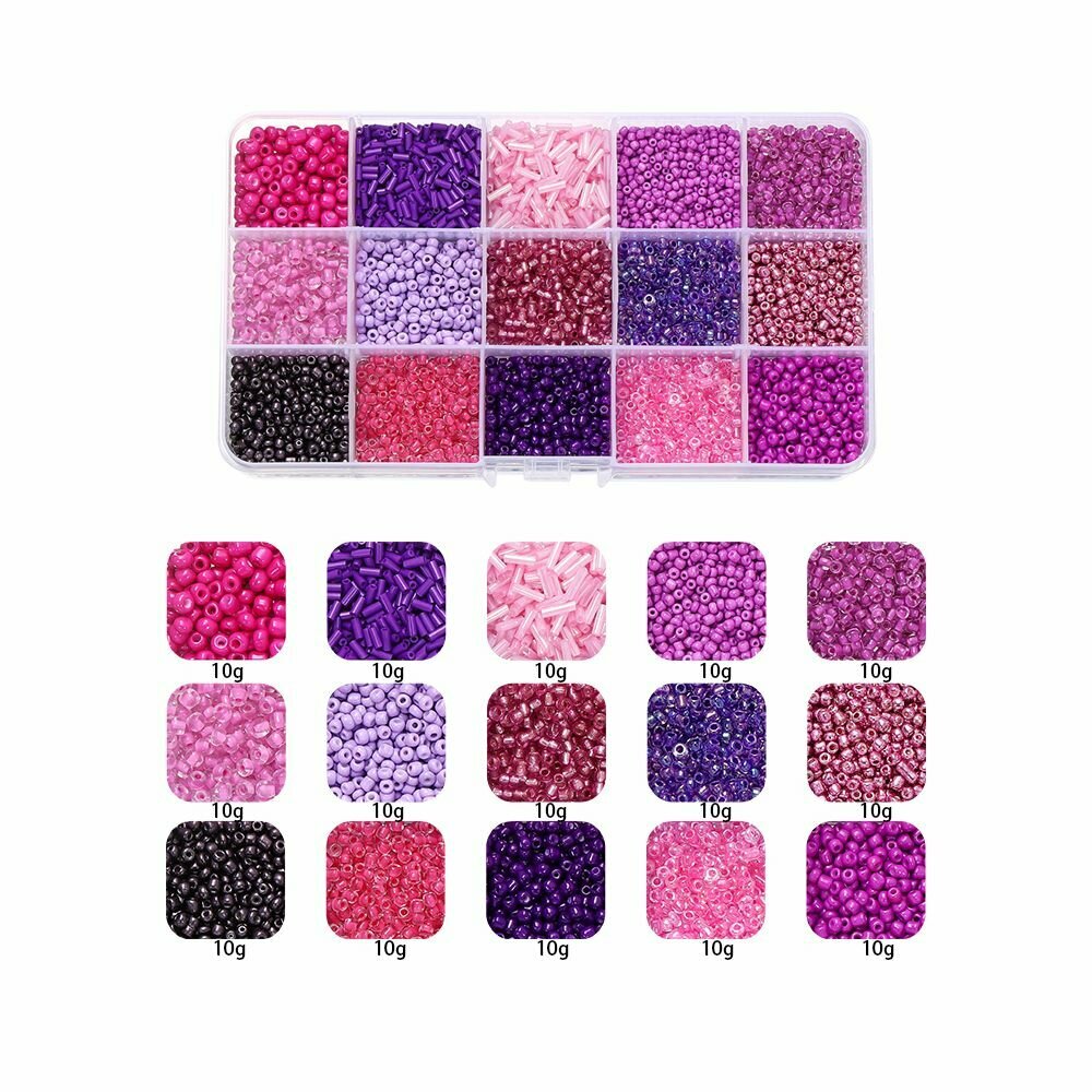 Набор бисера для бисероплетения и рукоделия, стеклянные бусины разноцветные для украшений и декора, идеален для браслетов, ожерелий и творческих проектов