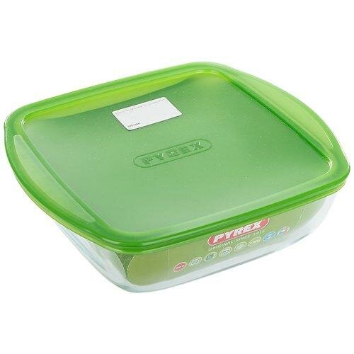 Блюдо-форма СВЧ квадратное С крышкой 25Х22Х7СМ COOK&STORE PYREX