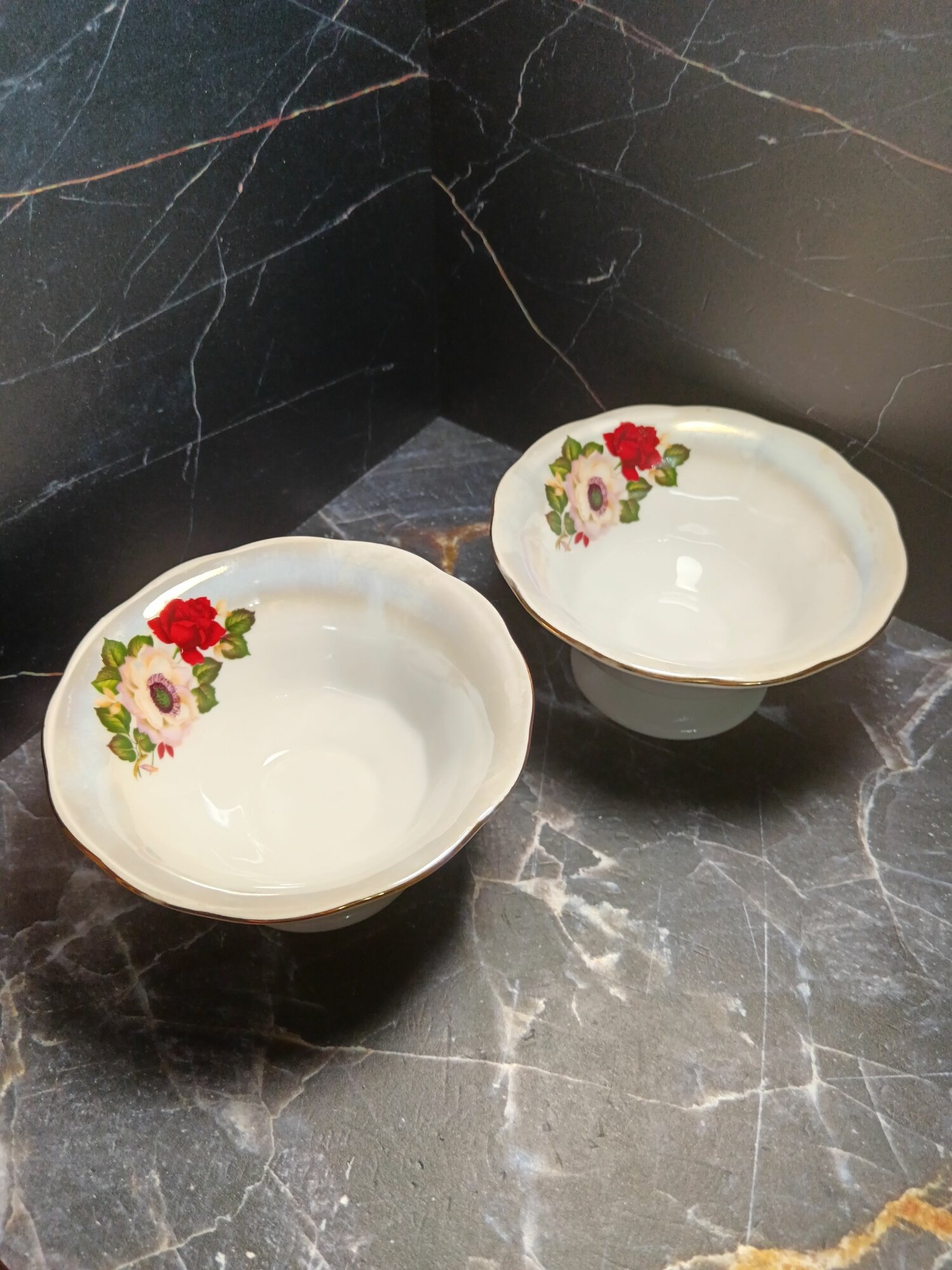 Креманки Коростень, винтажные, набор из 2-х шт