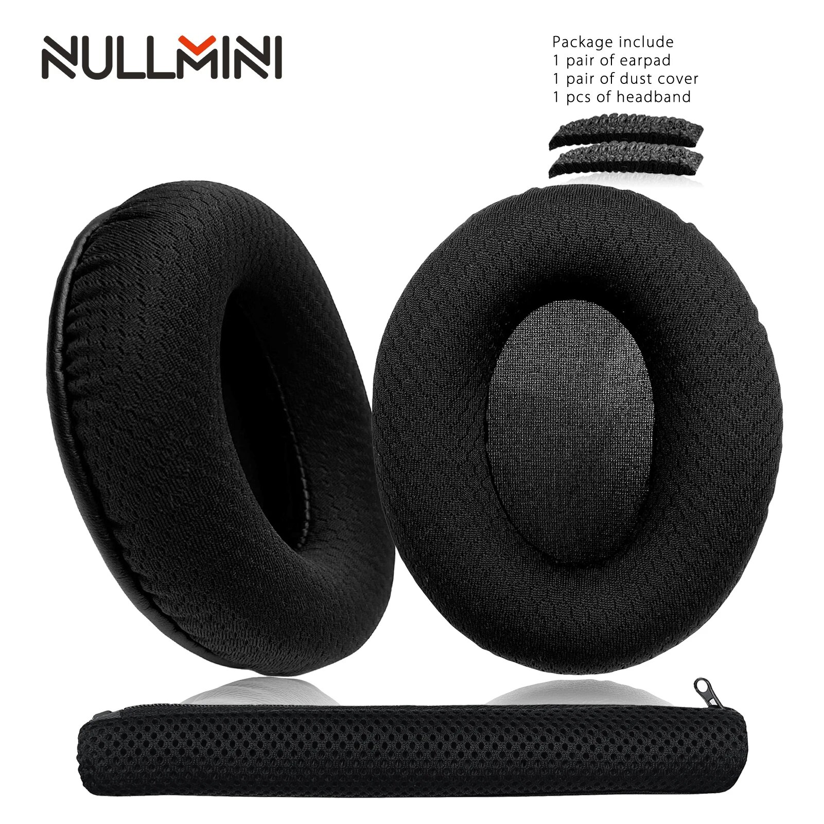 Амбушюры NullMini Hyperx Cloud Mix, черные, велюр