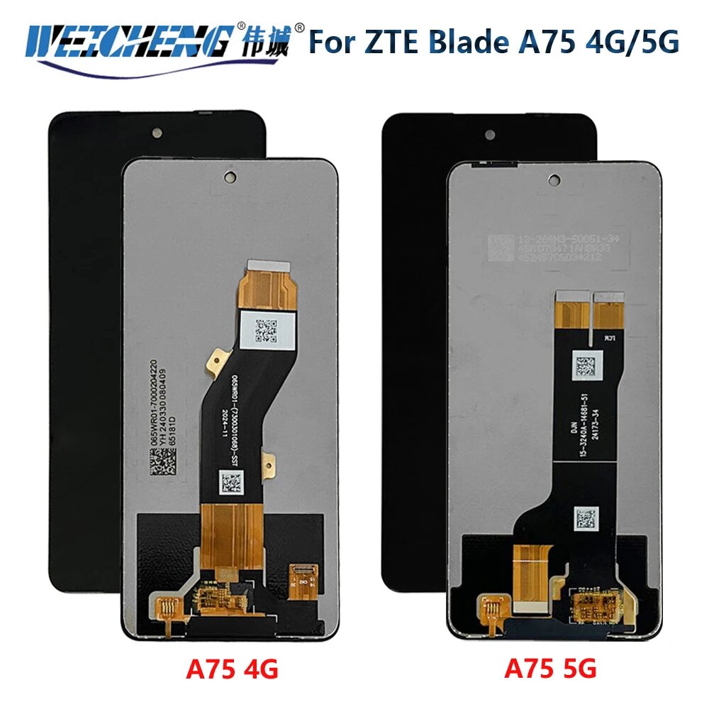 Оригинальный ЖК-дисплей для ZTE Blade A75 4G, экран ZTE A75 5G + сенсорная панель-дигитайзер для ZTE Blade A75 5G Z2357N, ЖК-дисплей Blade A75 4G