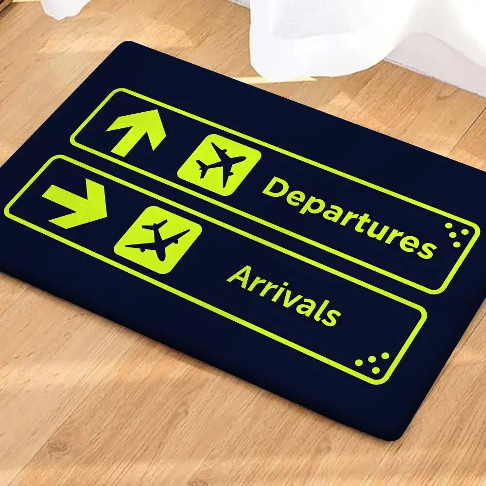 Коврик Arrival And Departure 100% полиэстер 60x90cm, Black3