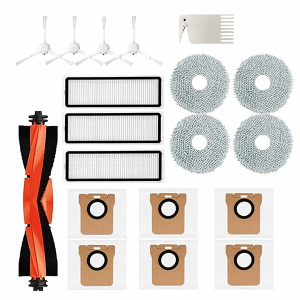 Для робота-пылесоса Xiaomi X20+/X20 Plus основная щетка, боковая щетка, фильтр, пылесборник, запасные части для пылесоса